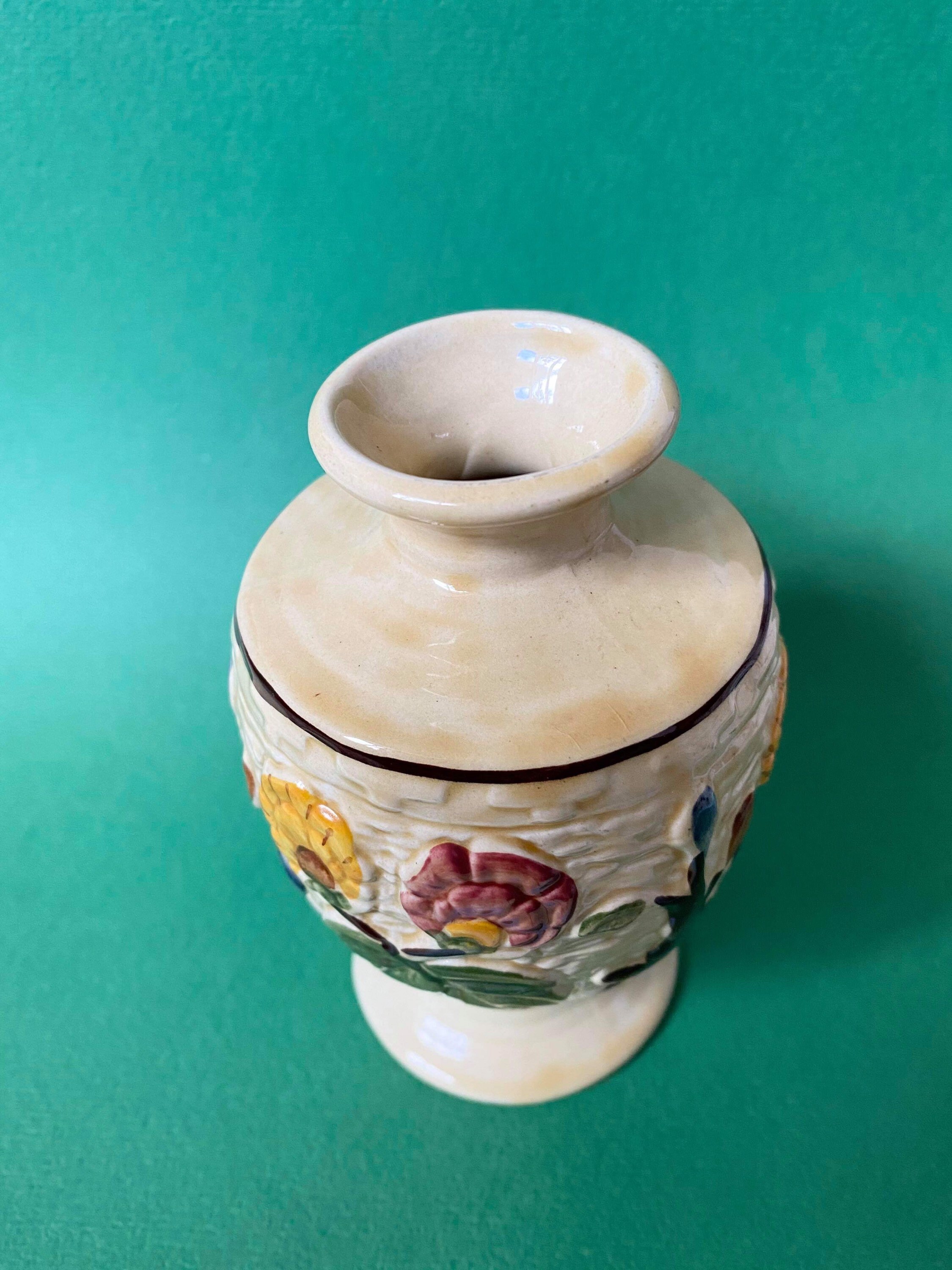 Vintage H. J. wood Indian Tree design handpainted small vase | Etsy