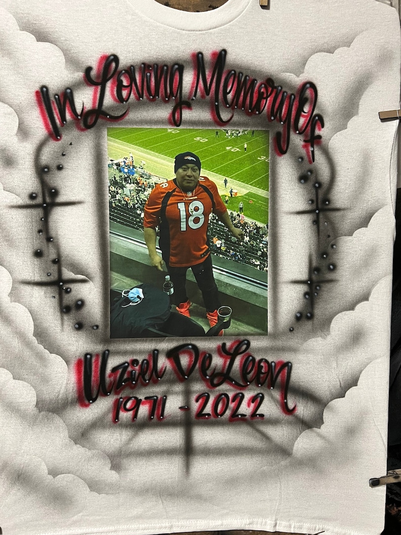 AIRBRUSH MEMORIAL SHIRT - Etsy