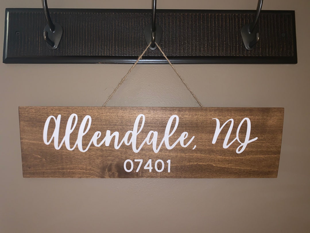 Custom Town Sign Custom City Sign Custom Last Name Sign - Etsy