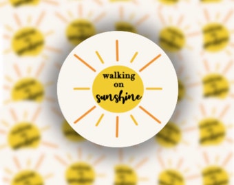 Happy Sun Sticker, Sun Sticker, Happy Sticker, Colorful Sticker ...