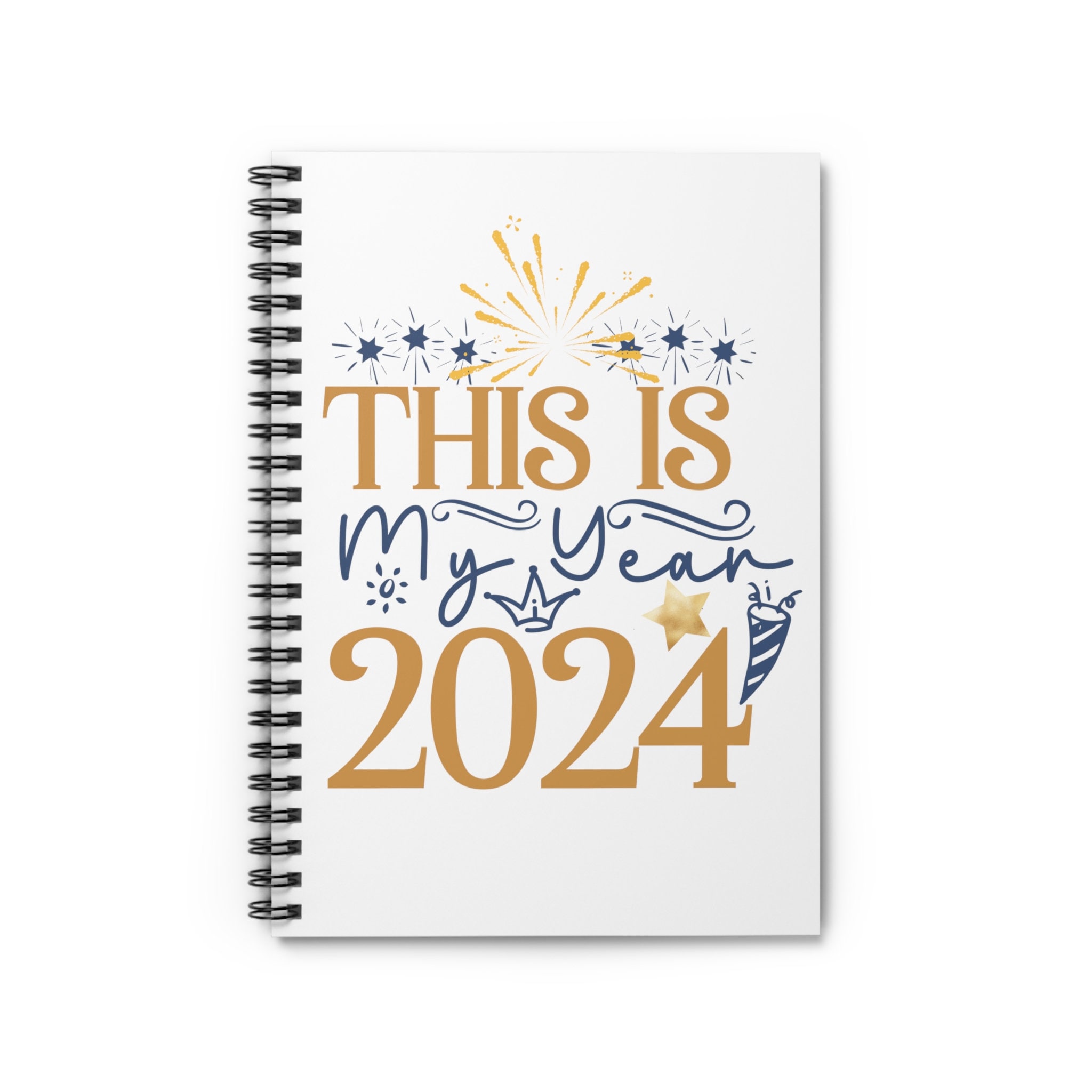 2024 Spiral Notebook Ruled Line, New Year's Notebook, New Year's ...