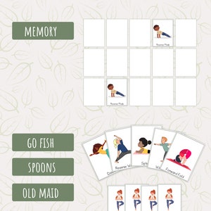 Printable Yoga Cards for Adults and Kids - Etsy
