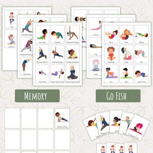 Printable Yoga Cards for Adults and Kids - Etsy
