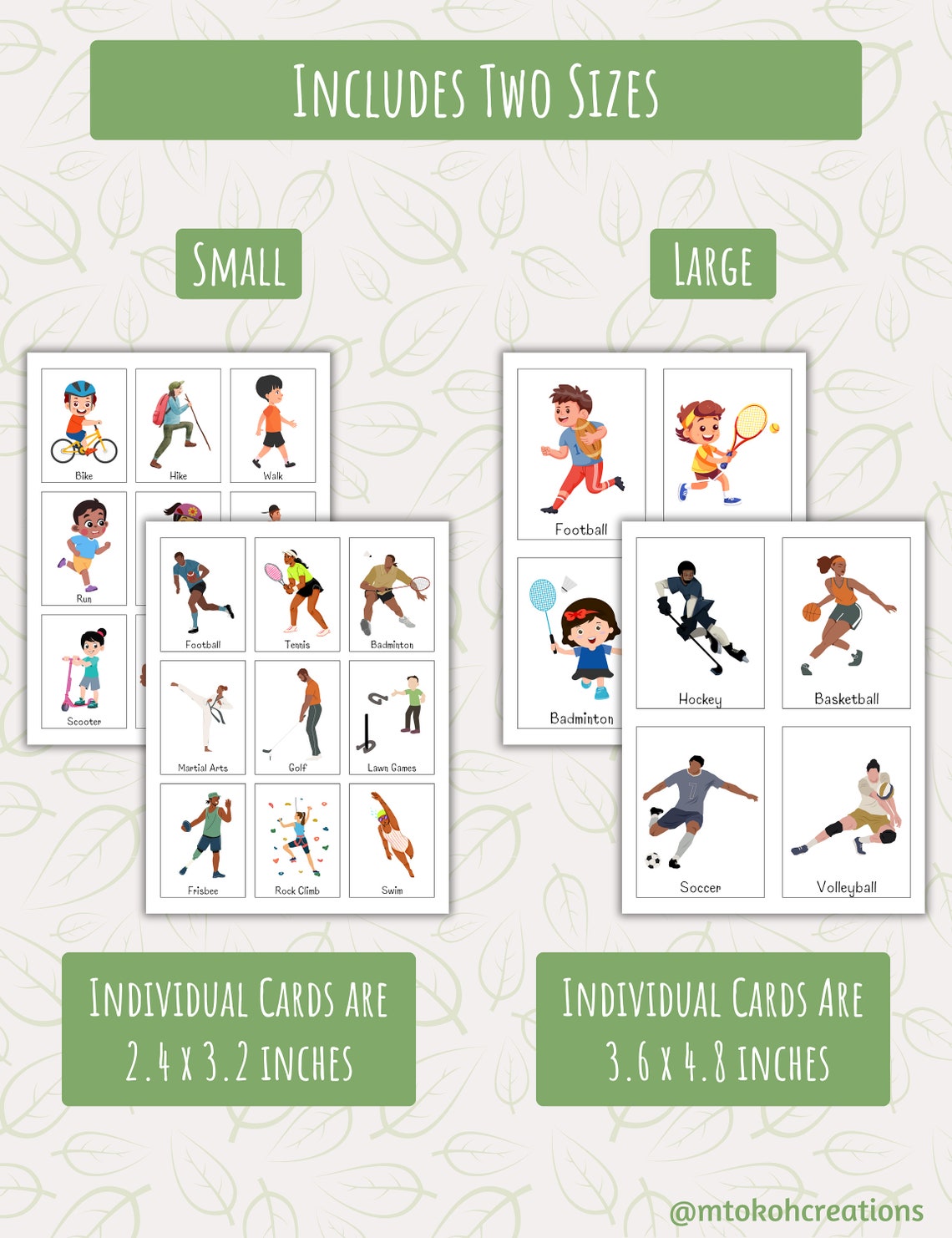 Physical Activity Cards for Adults and Kids Digital Download - Etsy