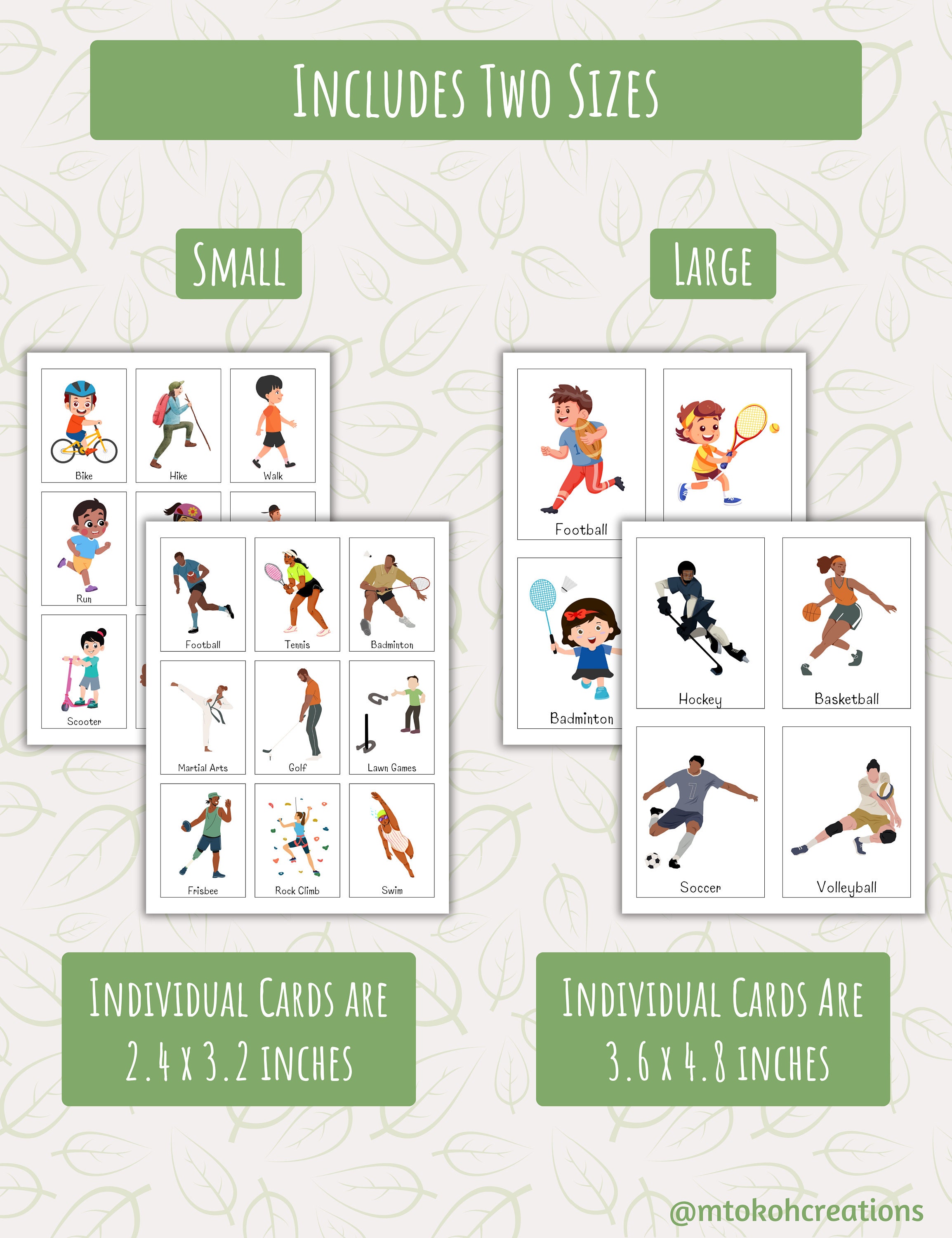 Physical Activity Cards for Adults and Kids Digital Download - Etsy