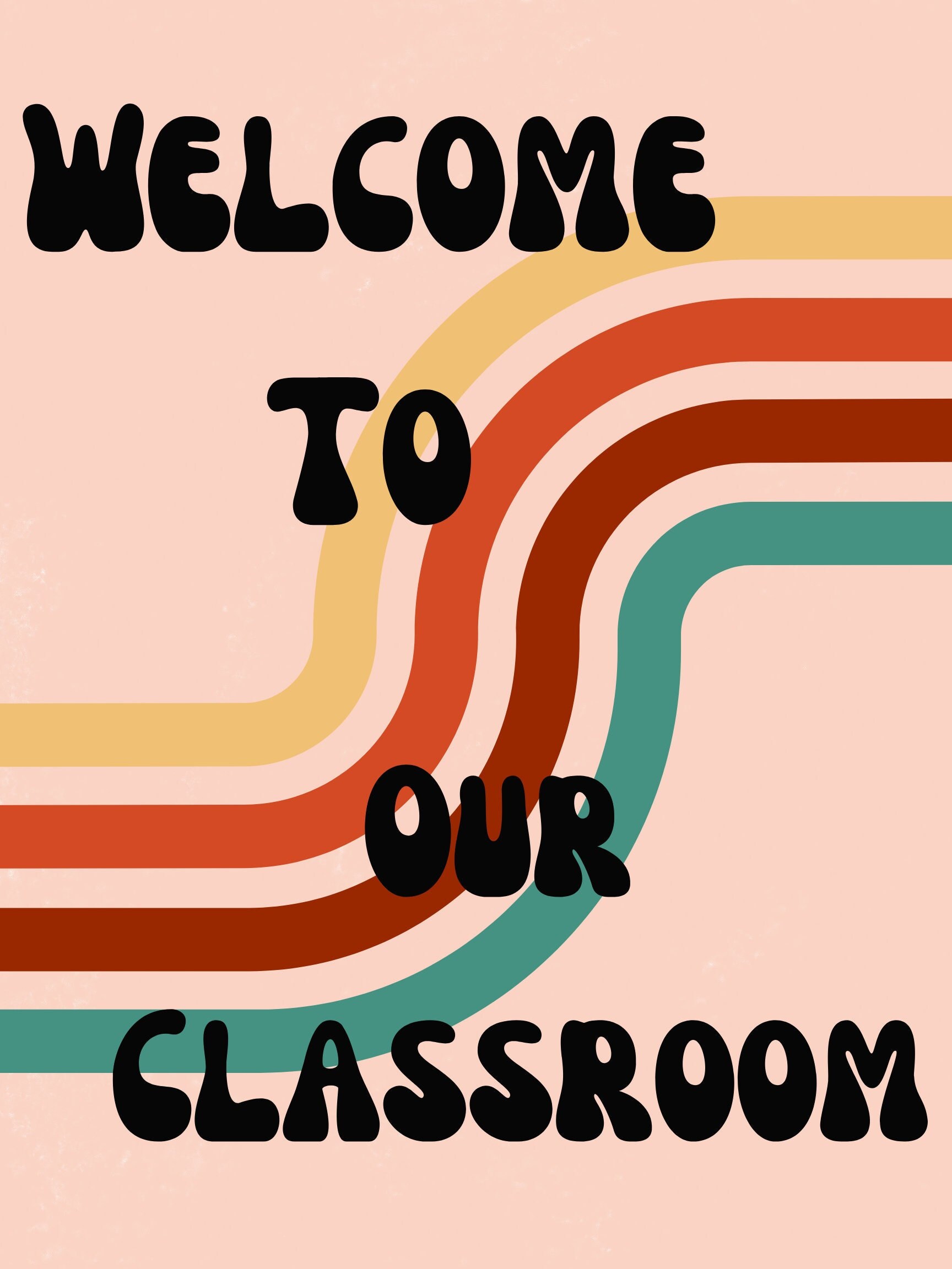 Customizable Groovy Classroom Set - Etsy