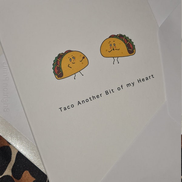 Taco Valentine Card - Etsy