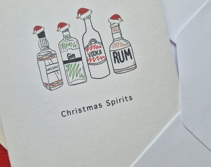 Funny Christmas Spirits Card, Alcohol Theme (digital Download) - Etsy