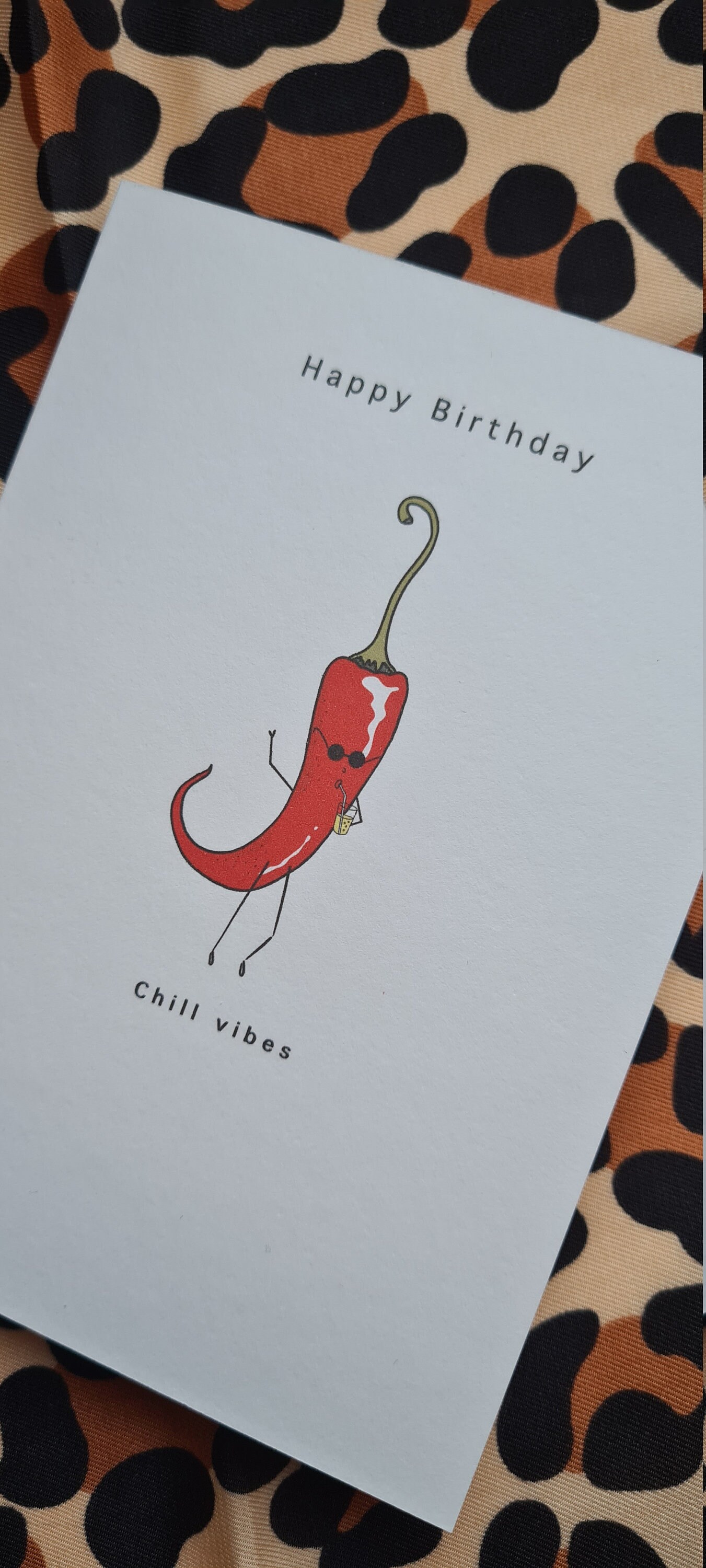 Chilled Chilli Vibes, Birthday Card. Digital Download, Print at Home ...