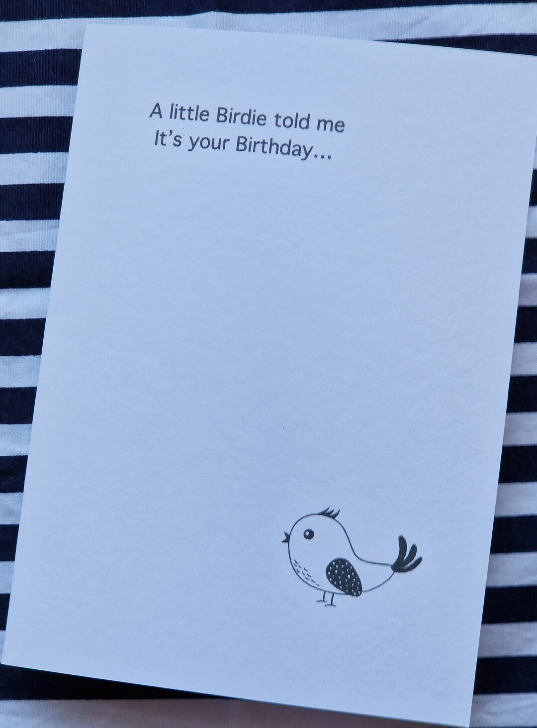 Birdie Birthday Card, A6 Blank Card (digital Download) - Etsy
