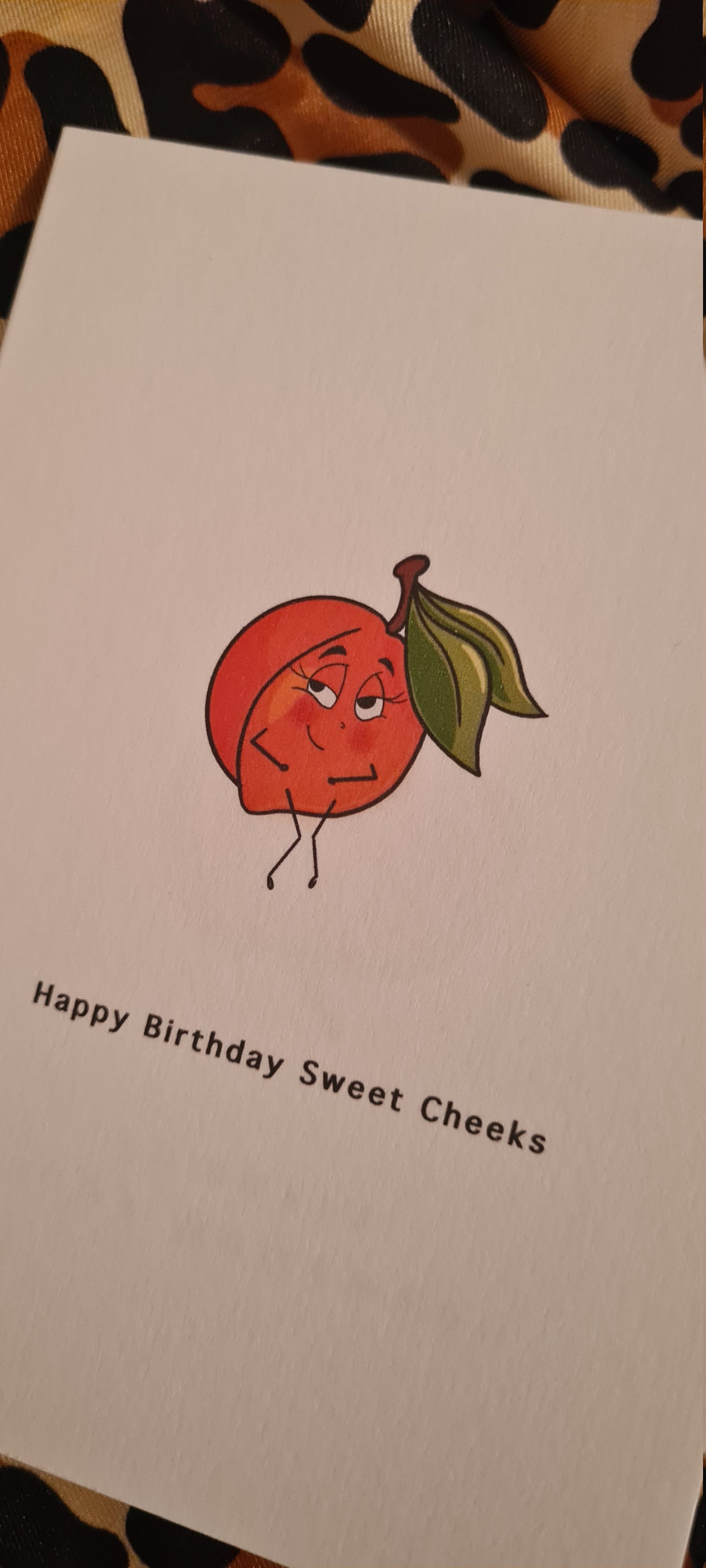Happy Birthday Sweet Cheeks, Birthday Card. Sweet Peach Card. Handmade ...