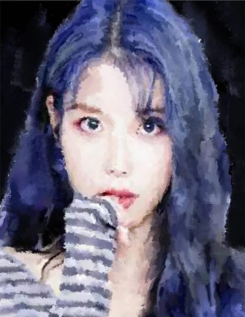 IU Singer Art Print: Kpop Fanart Portrait, Giclée Print - Etsy