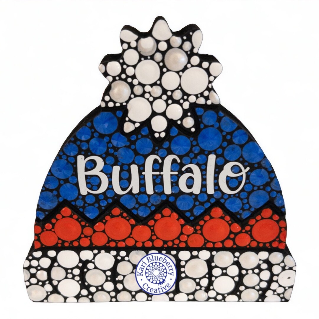Buffalo VINYL STICKER Buffalo STICKER Dot Art Sticker Water Bottle ...