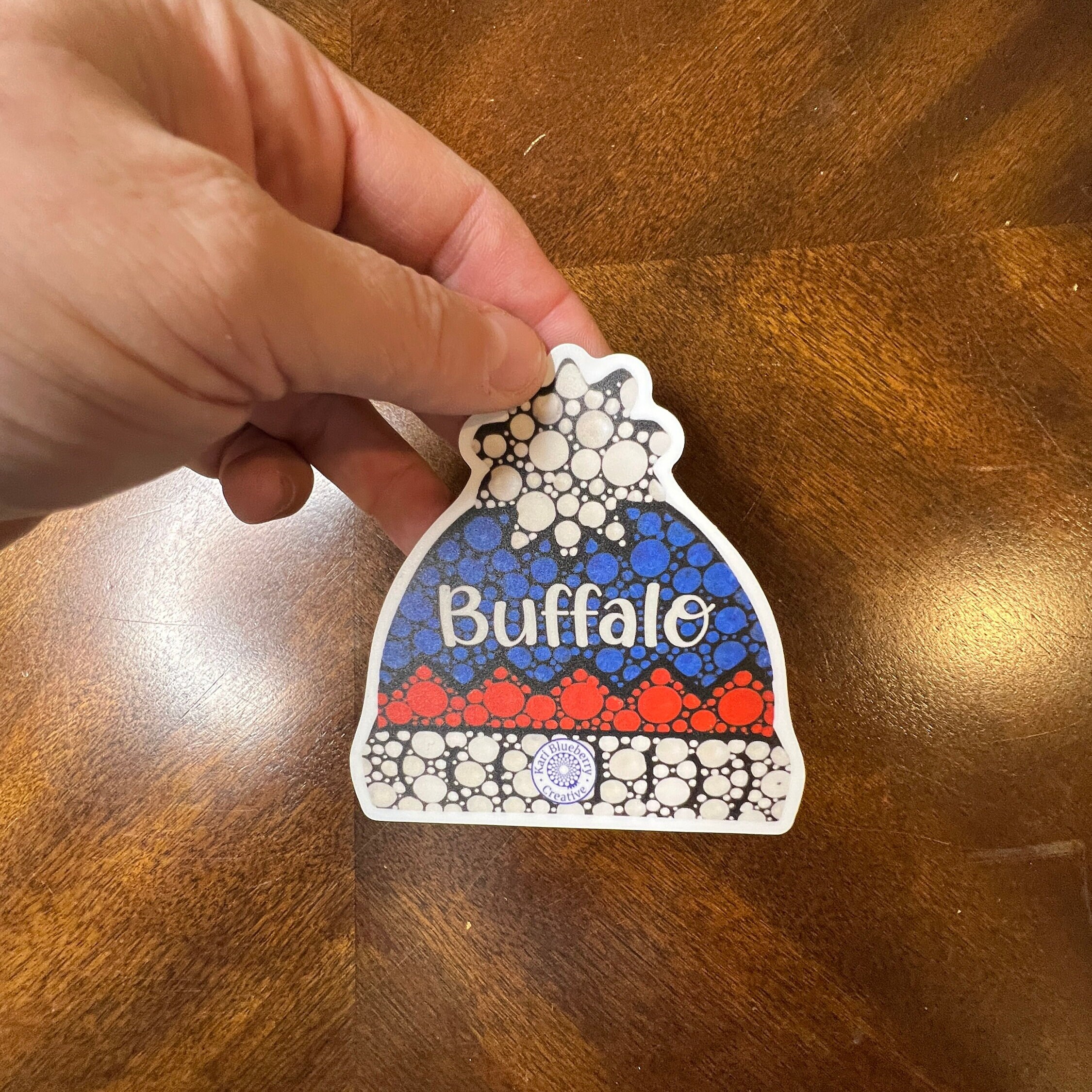 Buffalo VINYL STICKER Buffalo STICKER Dot Art Sticker Water Bottle ...