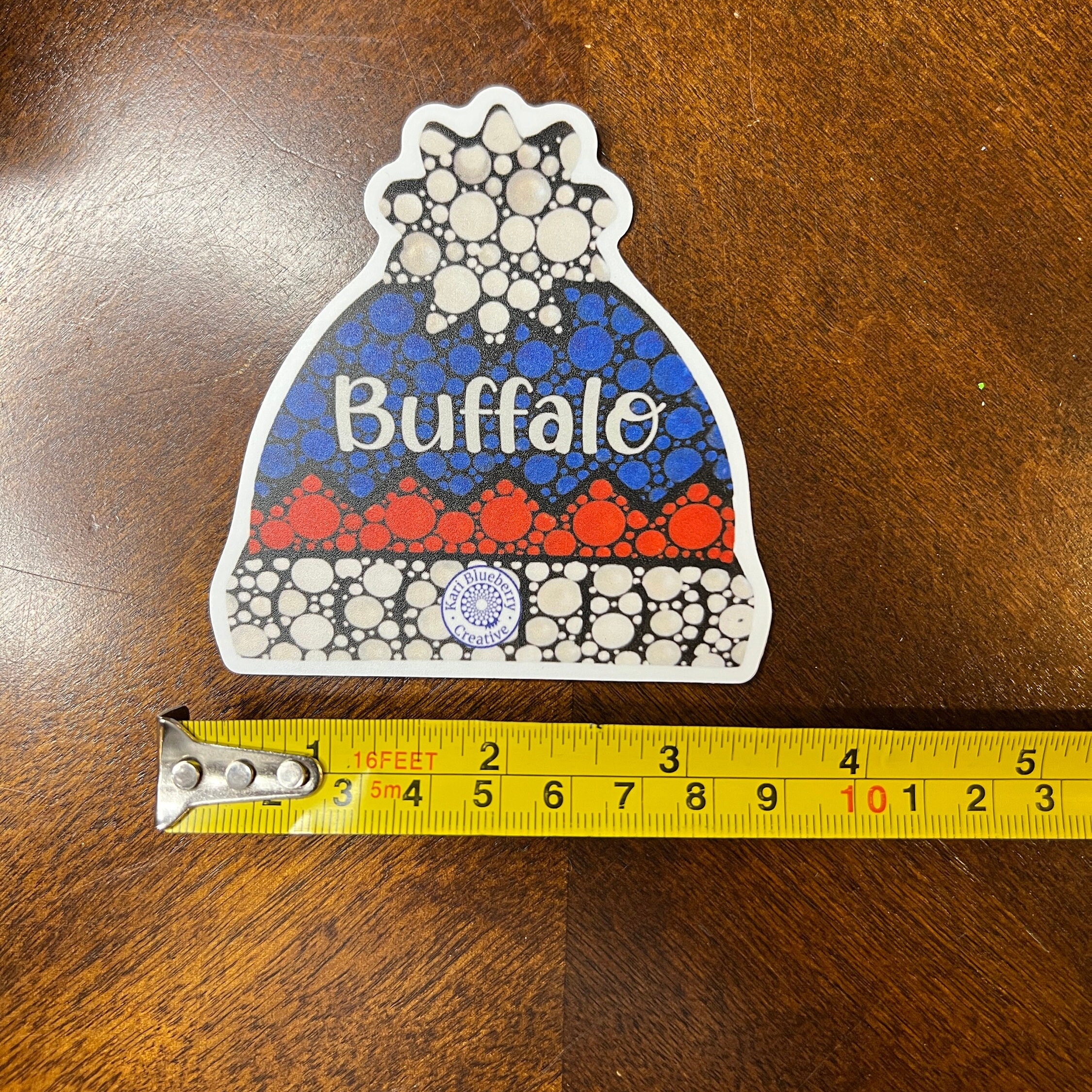 Buffalo VINYL STICKER Buffalo STICKER Dot Art Sticker Water Bottle ...