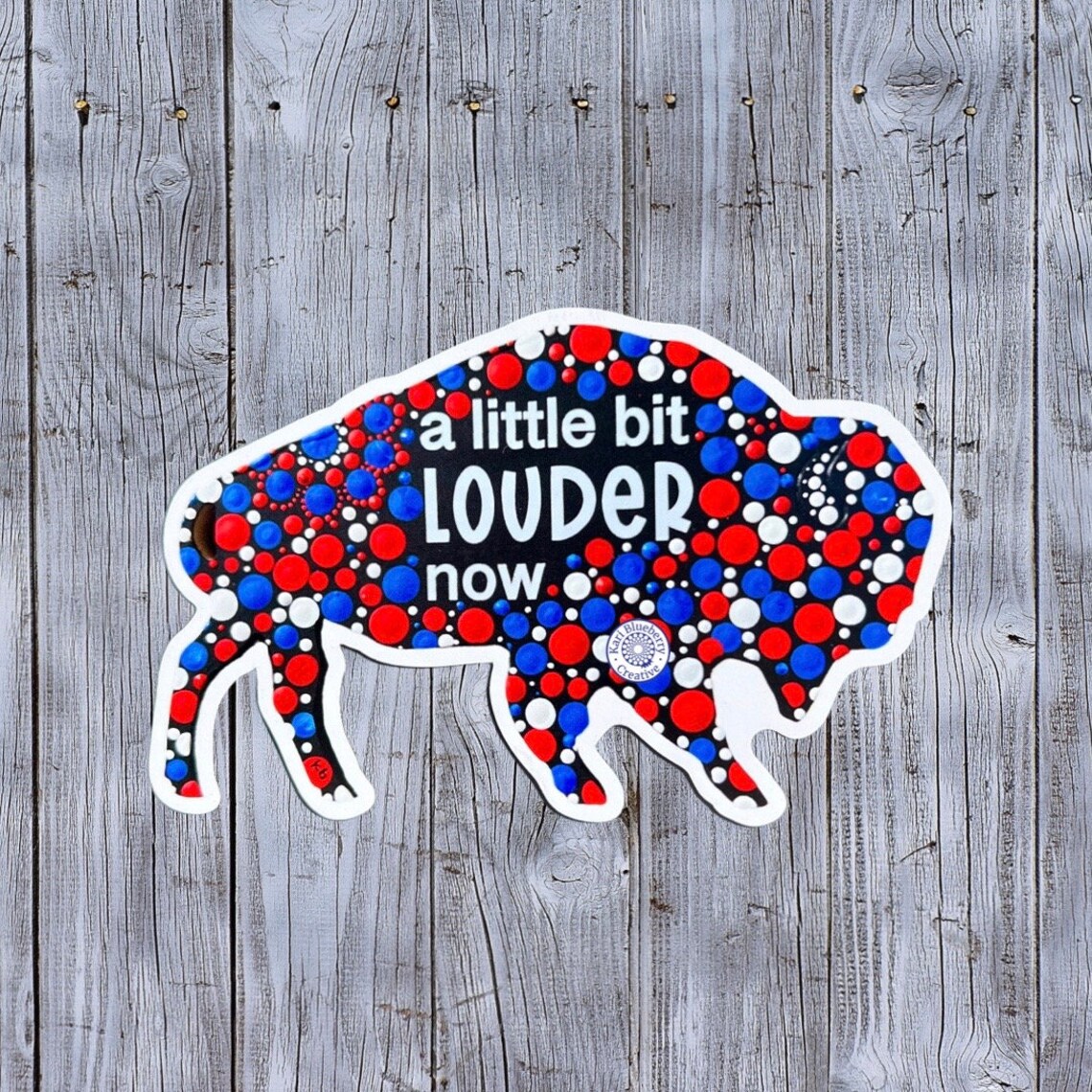 Buffalo Dot Art VINYL STICKER, Water Bottle Sticker, Laptop Sticker ...