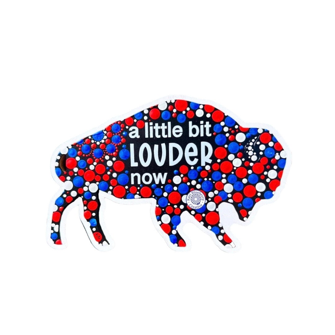 Buffalo Dot Art VINYL STICKER, Water Bottle Sticker, Laptop Sticker ...