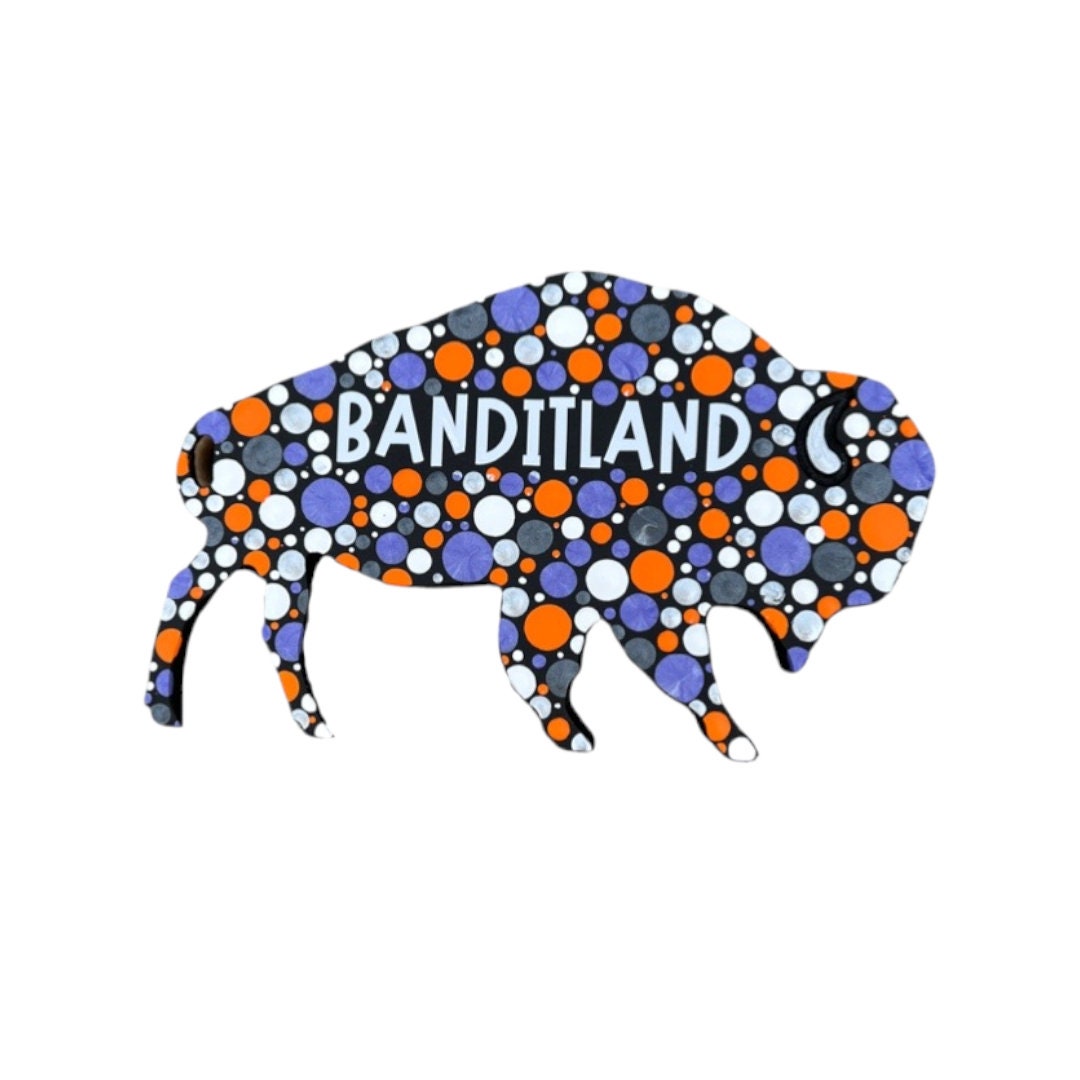 Banditland STICKER, Buffalo Lacrosse, Buffalo Dot Art VINYL STICKER ...