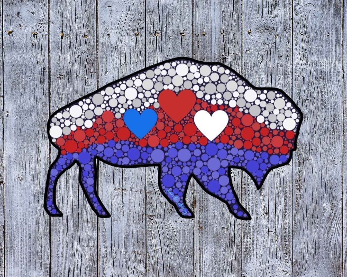 Buffalo Dot Art VINYL STICKER Water Bottle Sticker Laptop - Etsy