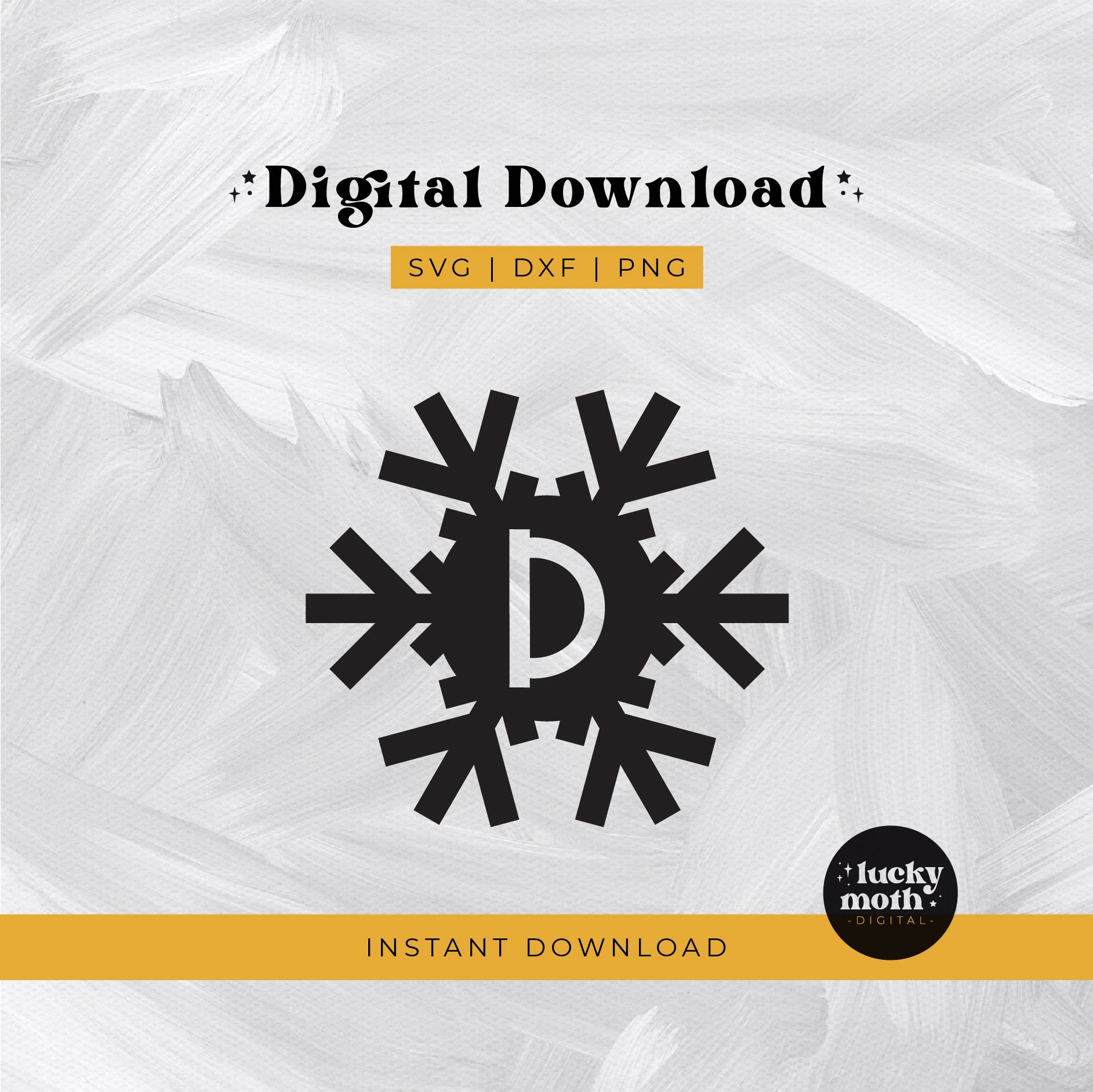 Letter D Snowflake SVG Snow Flake Svg Initial Svg Snow - Etsy
