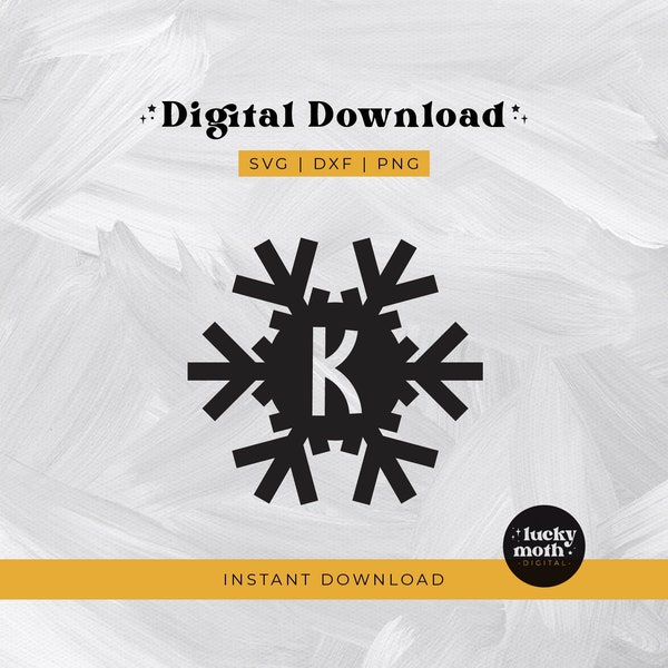 Snowflake With Letter Svg - Etsy