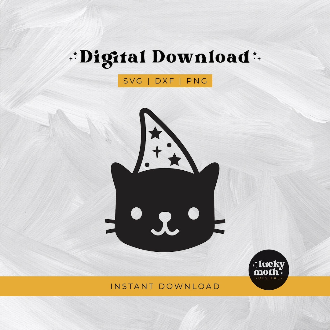 Witches Cat SVG Vector Cat Halloween Cat SVG Celestial Cat - Etsy
