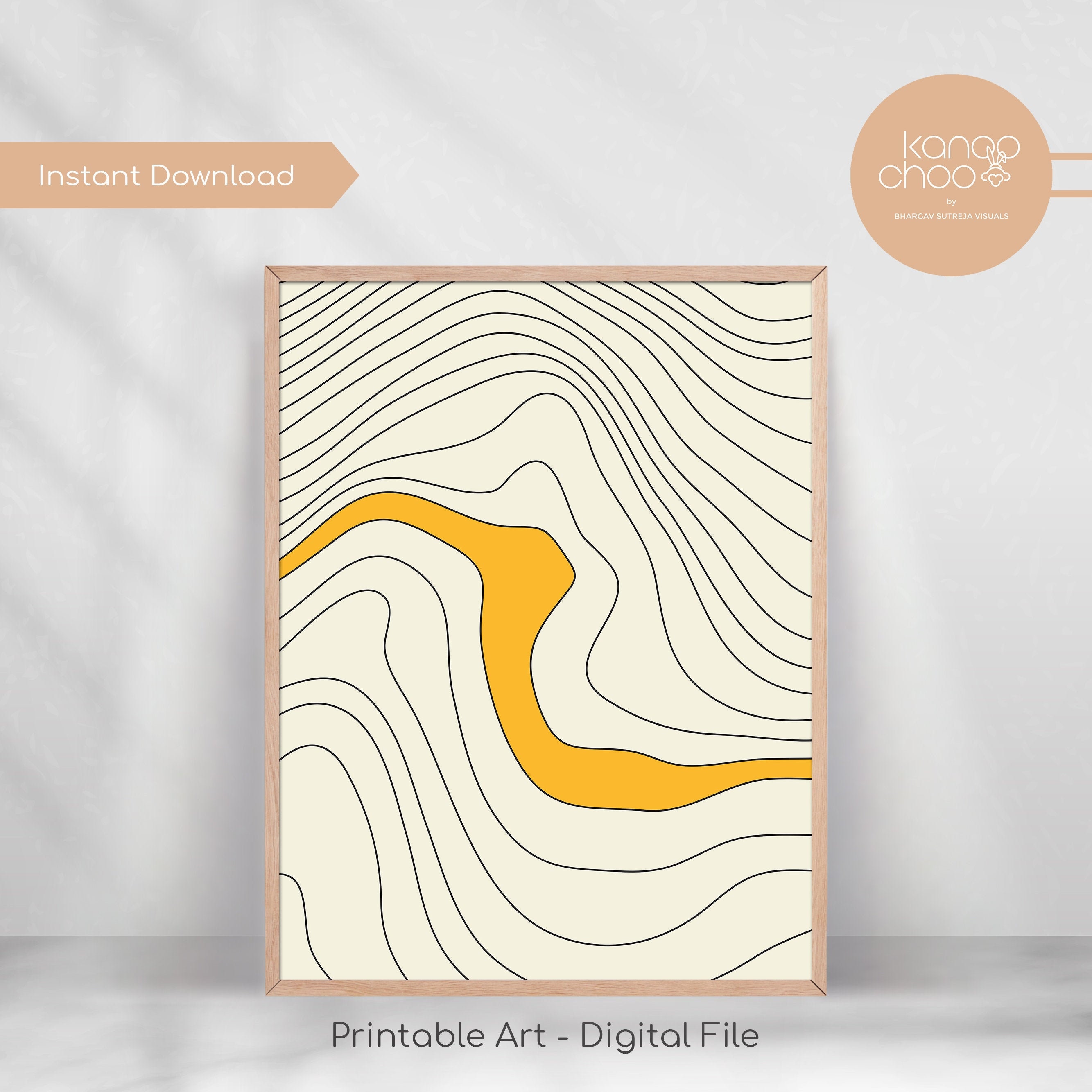 Modern Minimalist Art Line Art Waves Abstract Line Drawing | Etsy