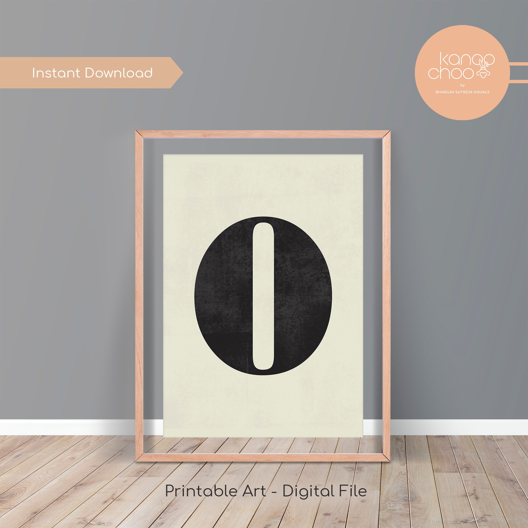 Number Zero Poster, Typography, Number Print, Black and White ...