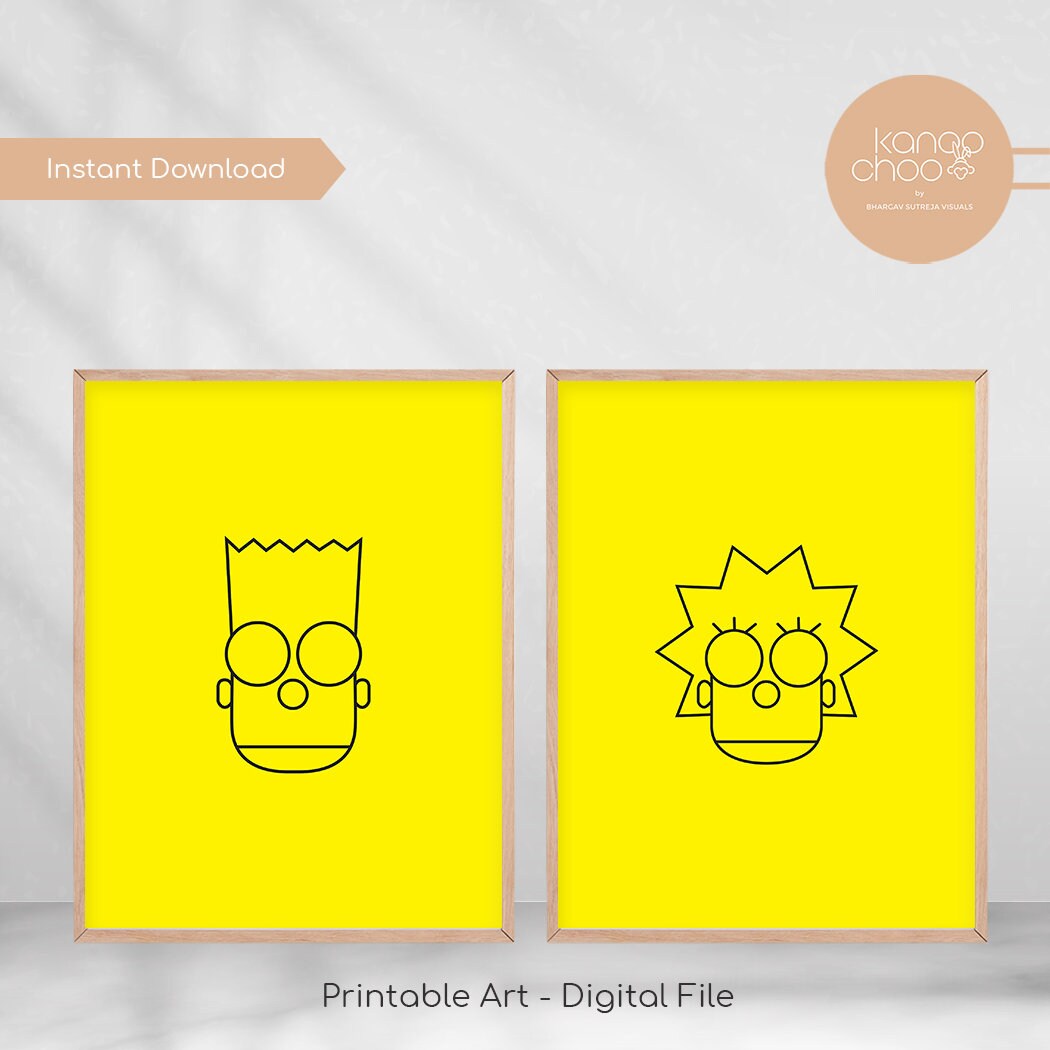The Simpsons Print Wall Decor Simpsons Wall Art The - Etsy Nederland