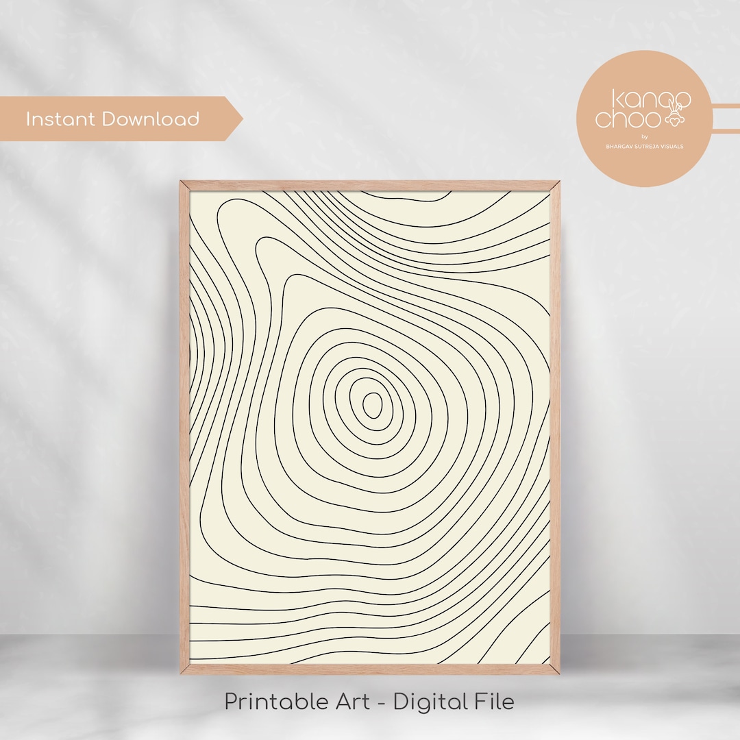 Simple Line Art, Contemporary Art, Abstract Line Drawing, Wall Decor ...