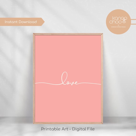 Love Print Fashion Poster Love Poster Typography Art | Etsy