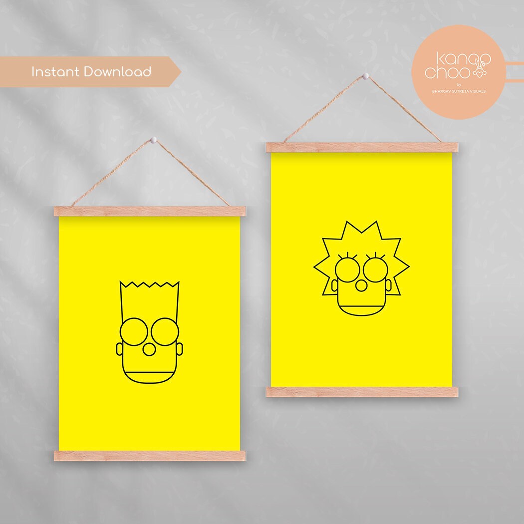 The Simpsons Print Wall Decor Simpsons Wall Art The - Etsy Nederland
