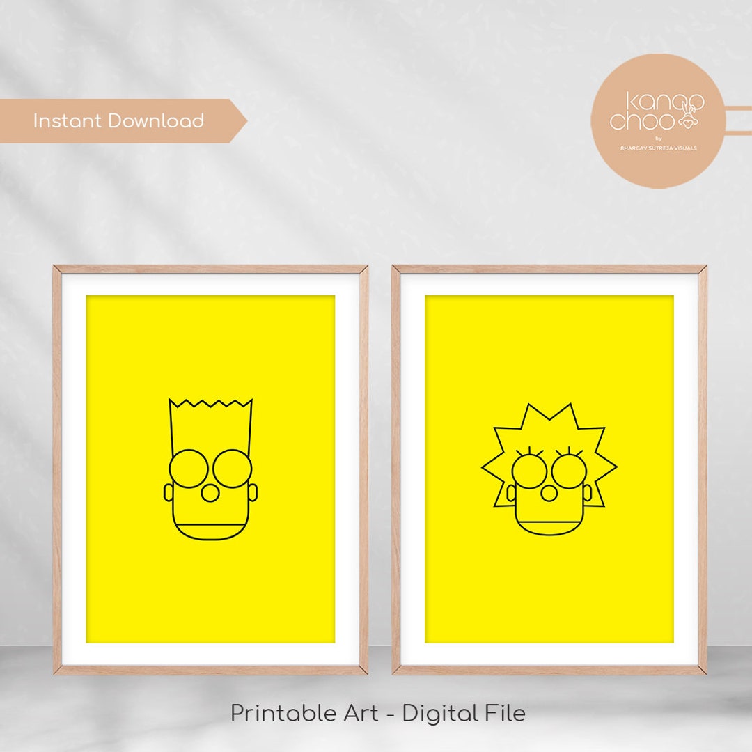 The Simpsons Print, Wall Decor, Simpsons Wall Art, the Simpsons Poster ...