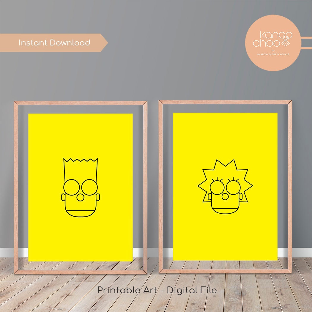 The Simpsons Print Wall Decor Simpsons Wall Art The - Etsy Nederland