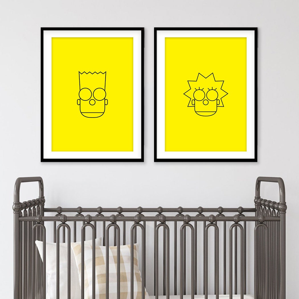 The Simpsons Print Wall Decor Simpsons Wall Art The - Etsy Nederland