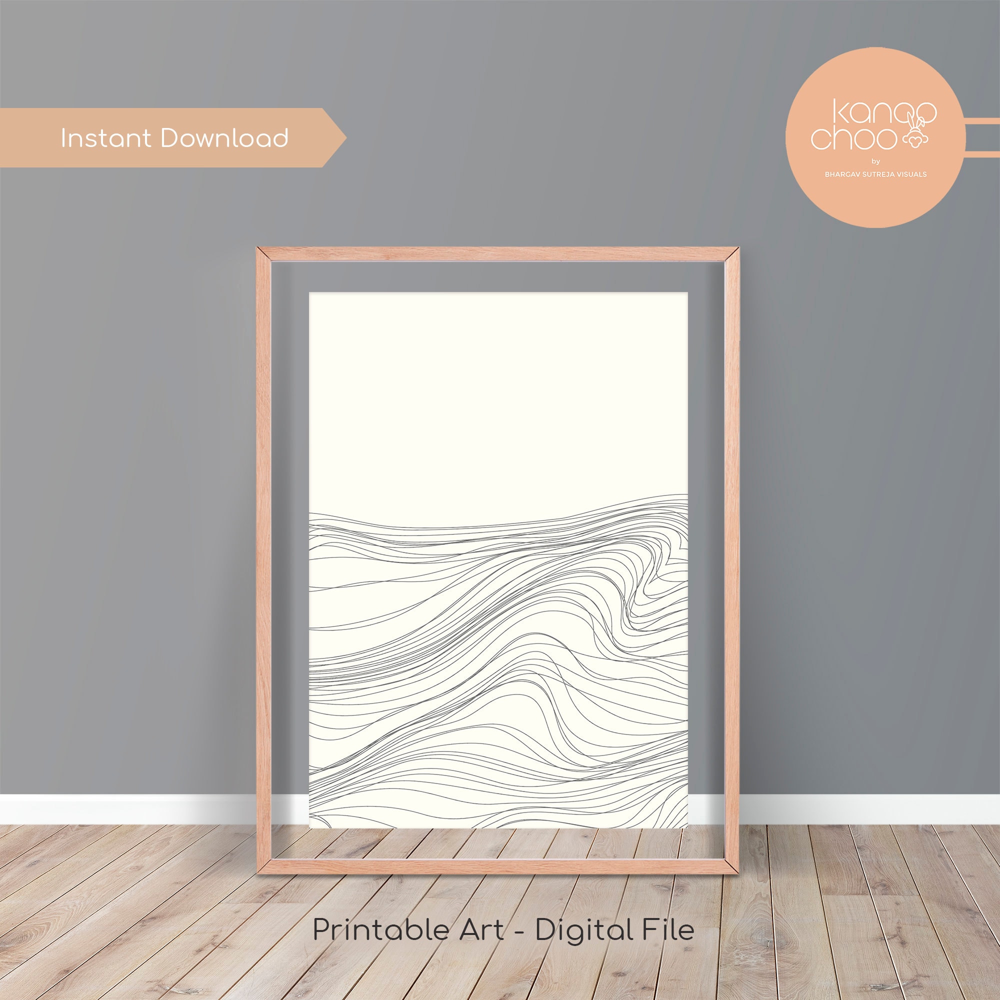 Modern Minimalist Art, Abstract Line Drawing, Contemporary Art, Wall ...