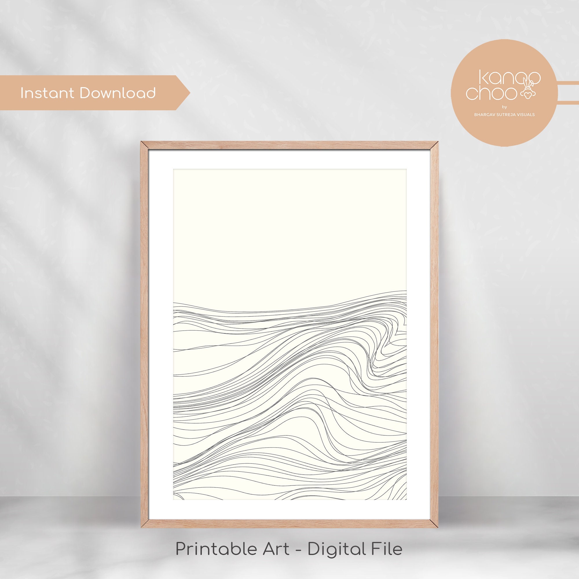 Modern Minimalist Art, Abstract Line Drawing, Contemporary Art, Wall ...
