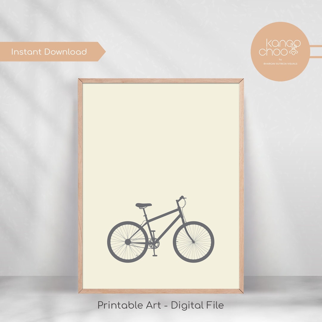 Bicycle Print Art, Cycle Poster, Cycling Wall Art, Gifting, Living Room ...