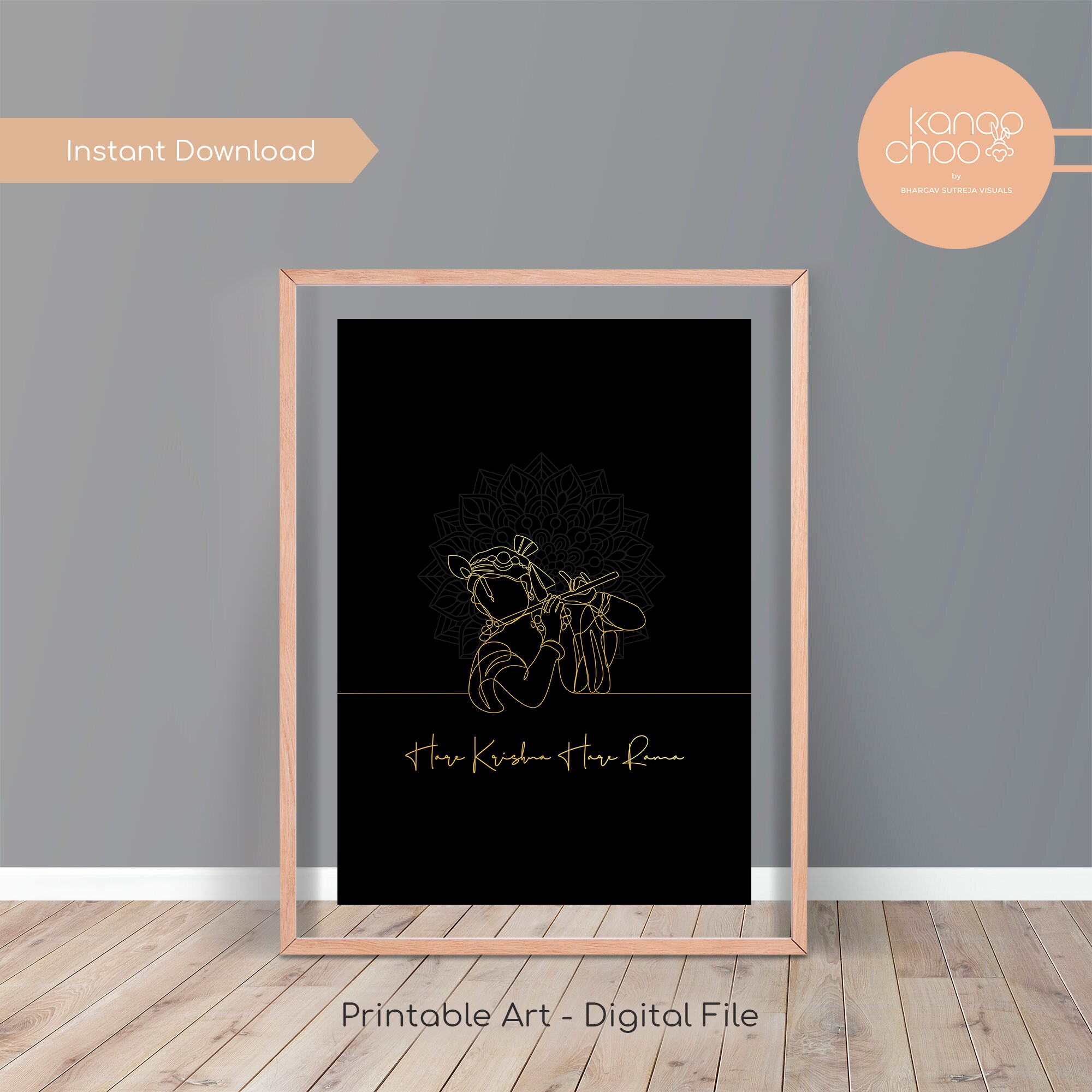 Lord Krishna Line Art Spiritual Print Hindu Deities Krishna - Etsy