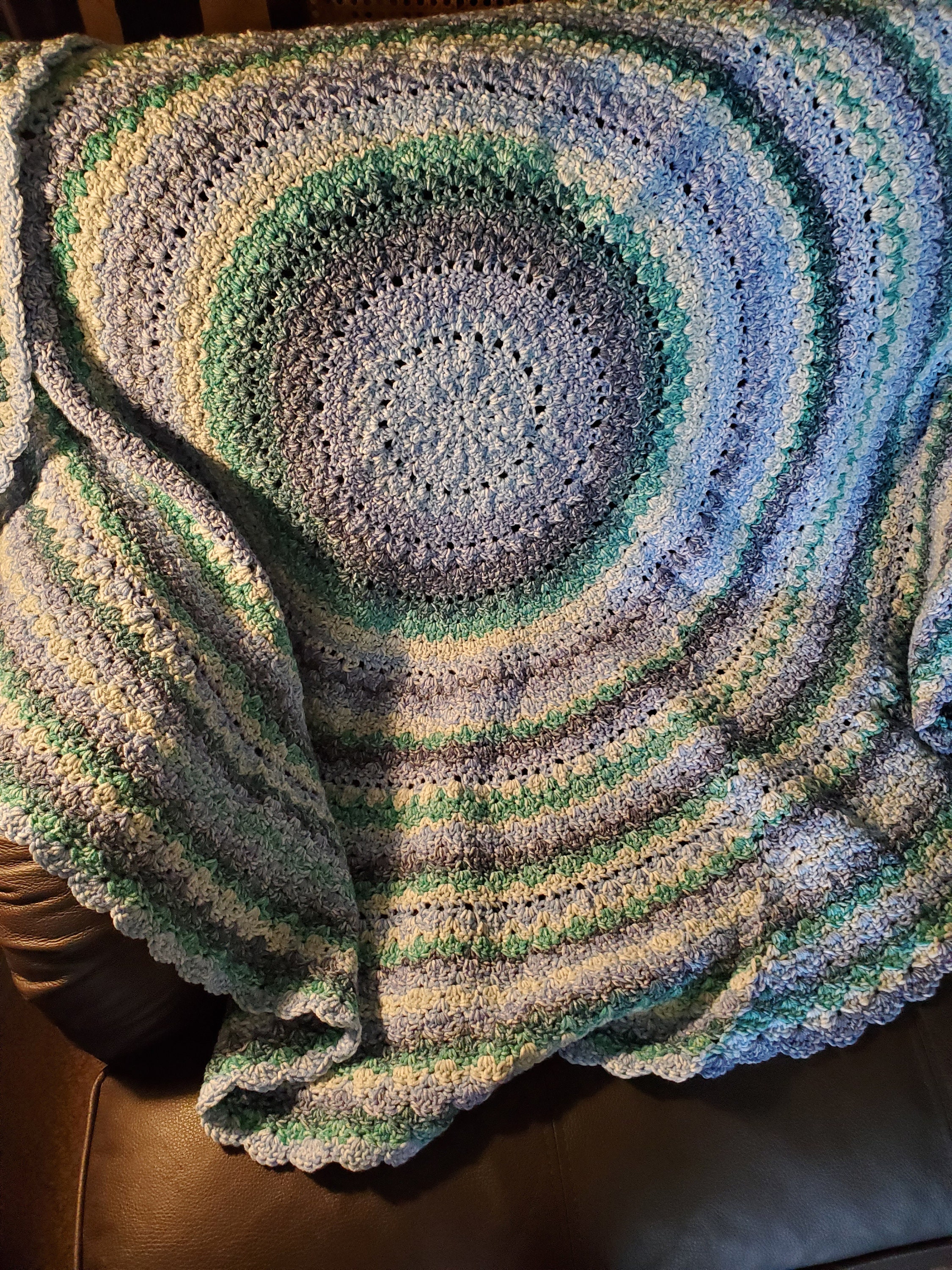 Round Textured Throw Inspired by the Great Lakes and the Wonderful Lake ...