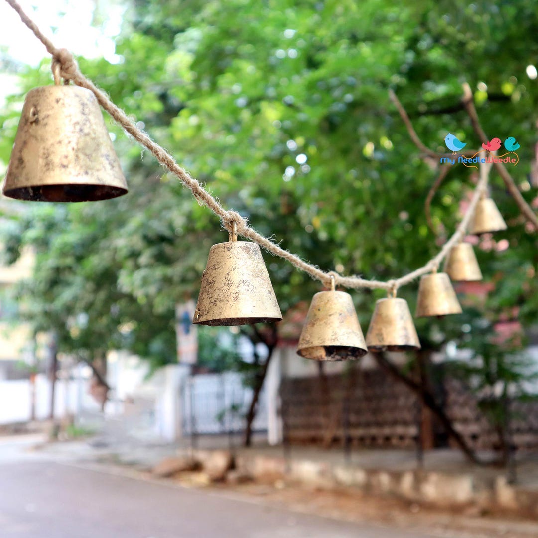 Rustic Bells Garland Mantel Fireplace Farmhouse Decor, Door Hanging ...