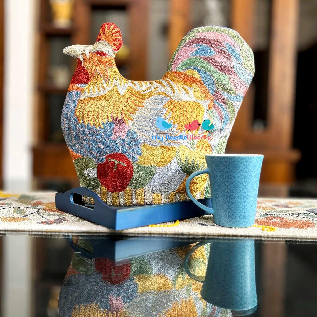 Rooster Teapot Cozy Cosy Grandma Gift, Hen With Both Sides Hand ...