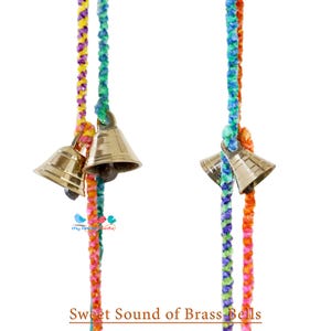 Patio Porch Decor Brass Bell Garland, Mantel Fireplace Boho Holiday ...