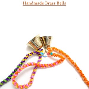 Patio Porch Decor Brass Bell Garland, Mantel Fireplace Boho Holiday ...