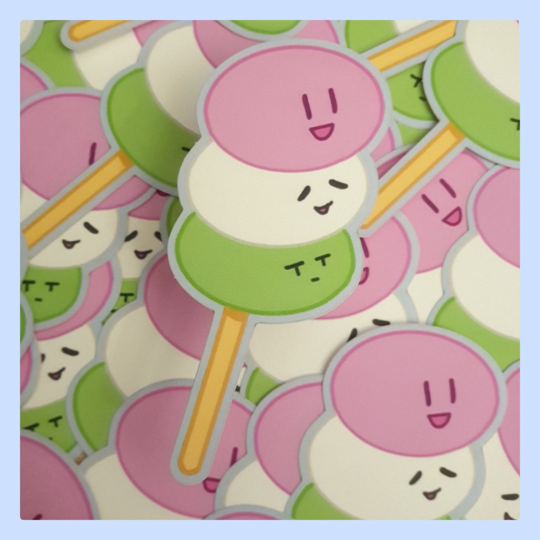 Cute Matte Vinyl Sticker - Hanami Dango - Etsy