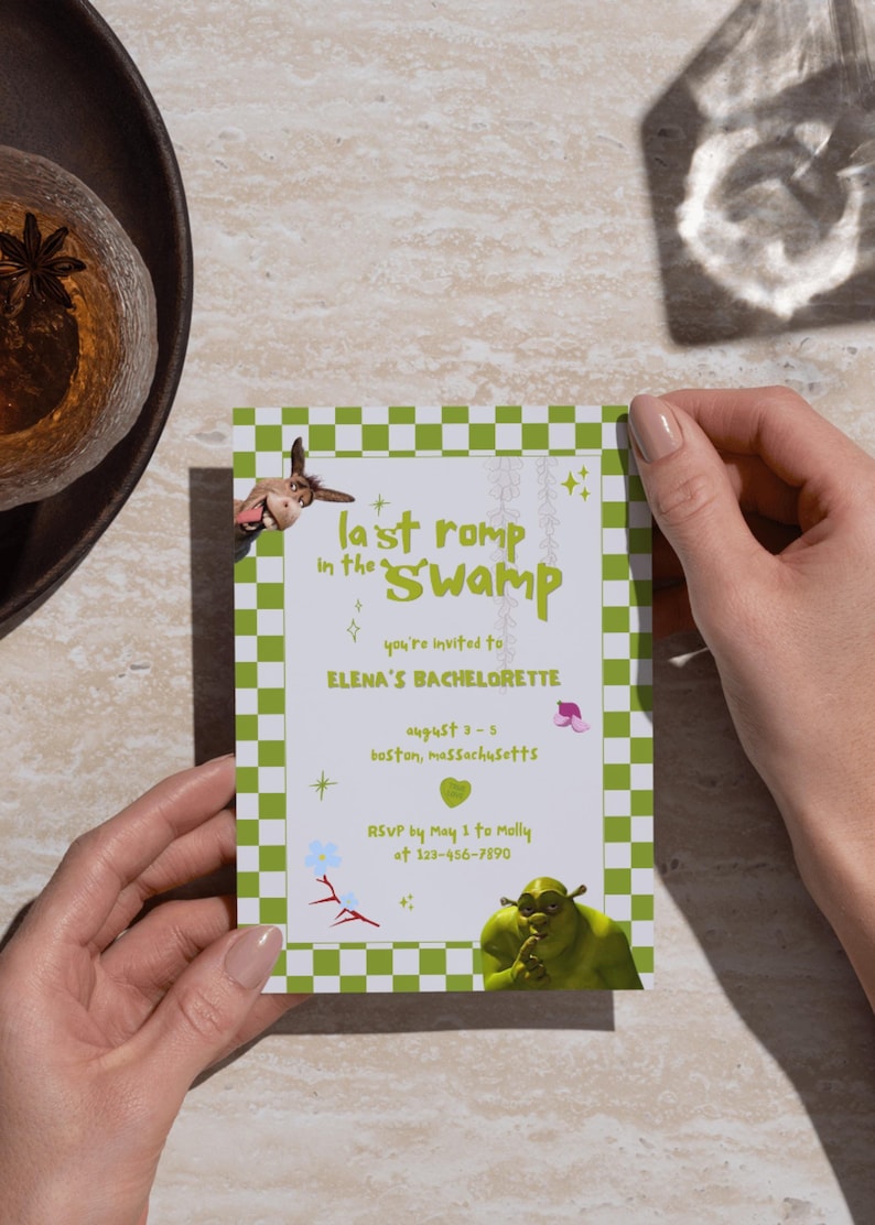 Shrek Last Romp in the Swamp Bachelorette Party Invitation - Etsy