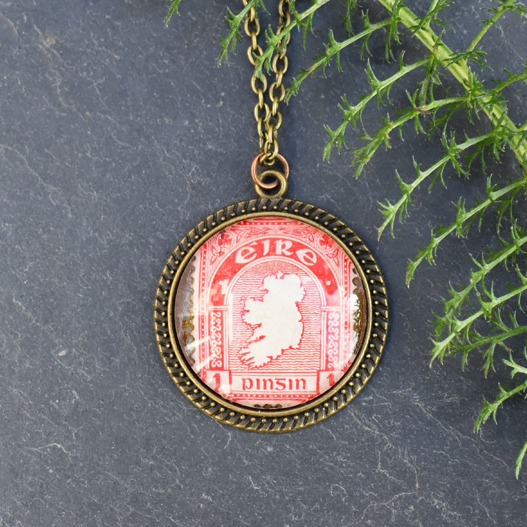 O'connors Irish / Eire Map of Ireland 1 Penny Stamp Red 1922-23 Round ...