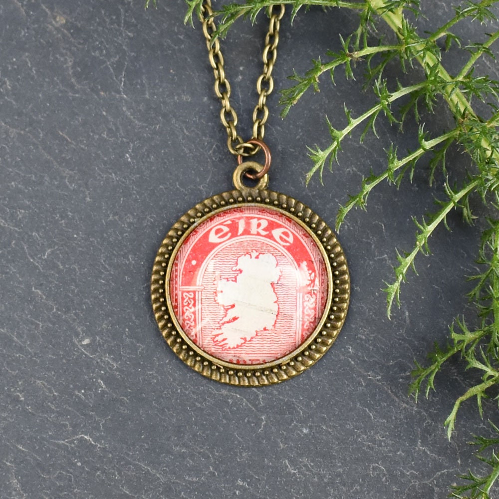 O'connors Irish / Eire Map of Ireland 1 Penny Stamp Red - Etsy