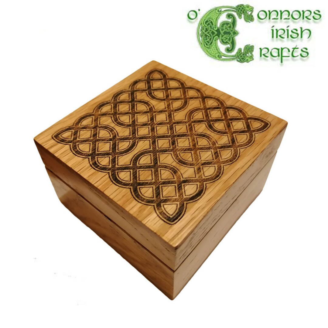 O'connors Irish Celtic Knot Wooden Trinket Jewellery Box - Etsy