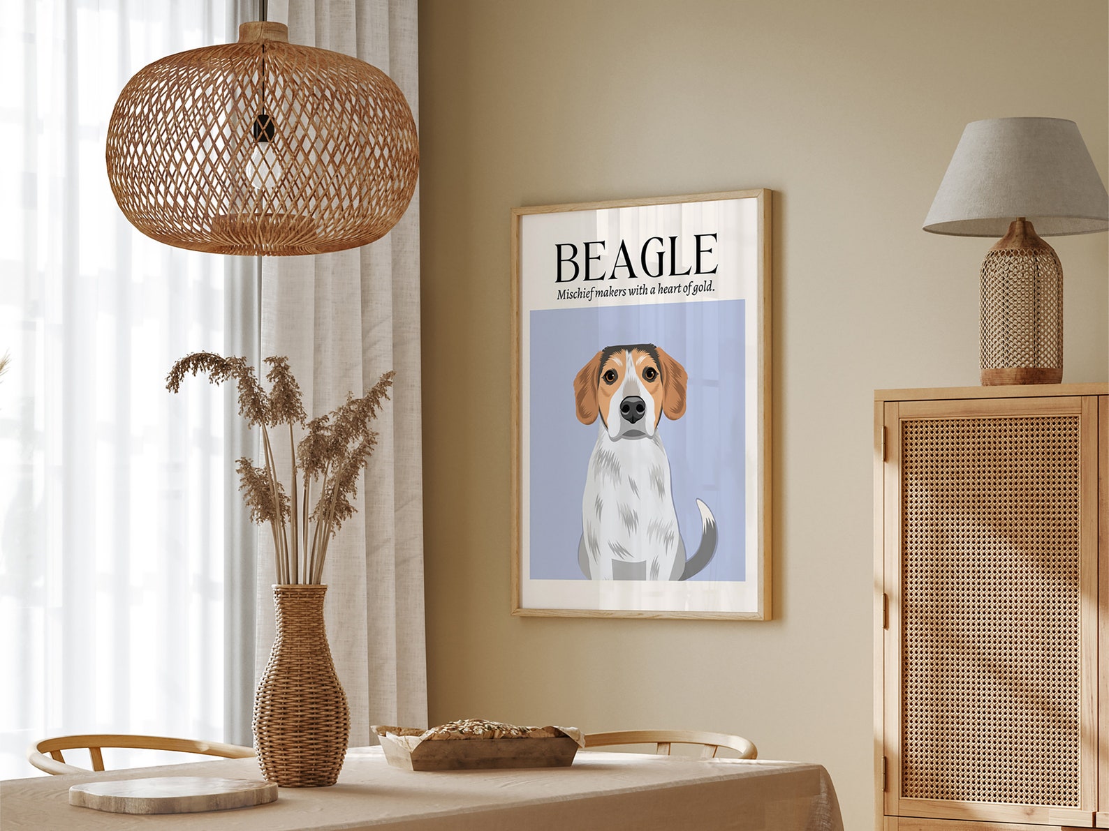 Custom Beagle Dog Portrait, Photo Illustration, Boyfriend Gift ...